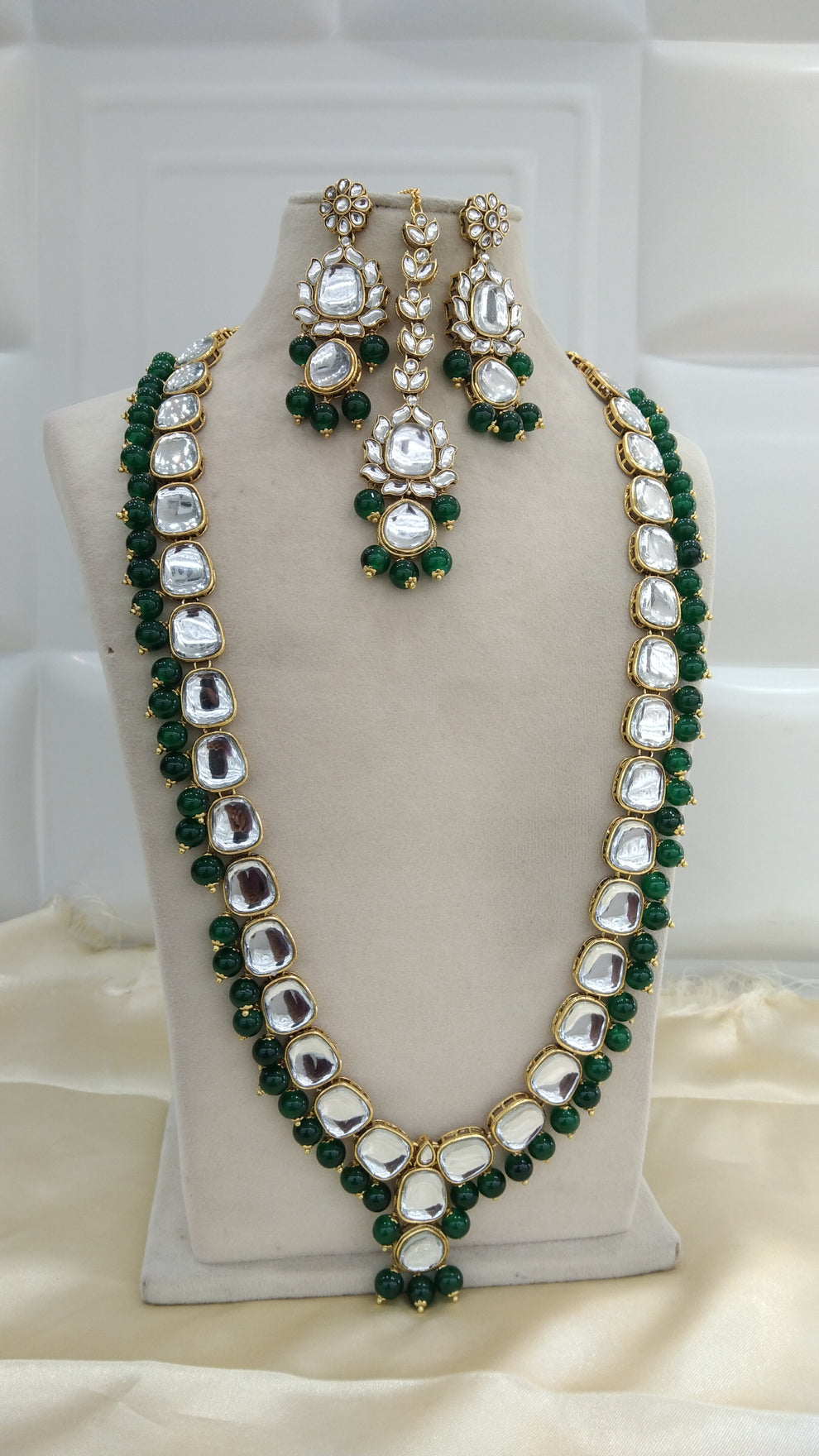Green Rani Haar Kundan Jewelry Set – BS Jewels